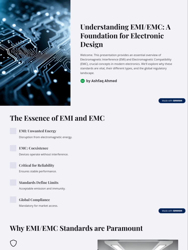 EMI/EMC Overview for Electronics Design | PDF | Electromagnetic ...