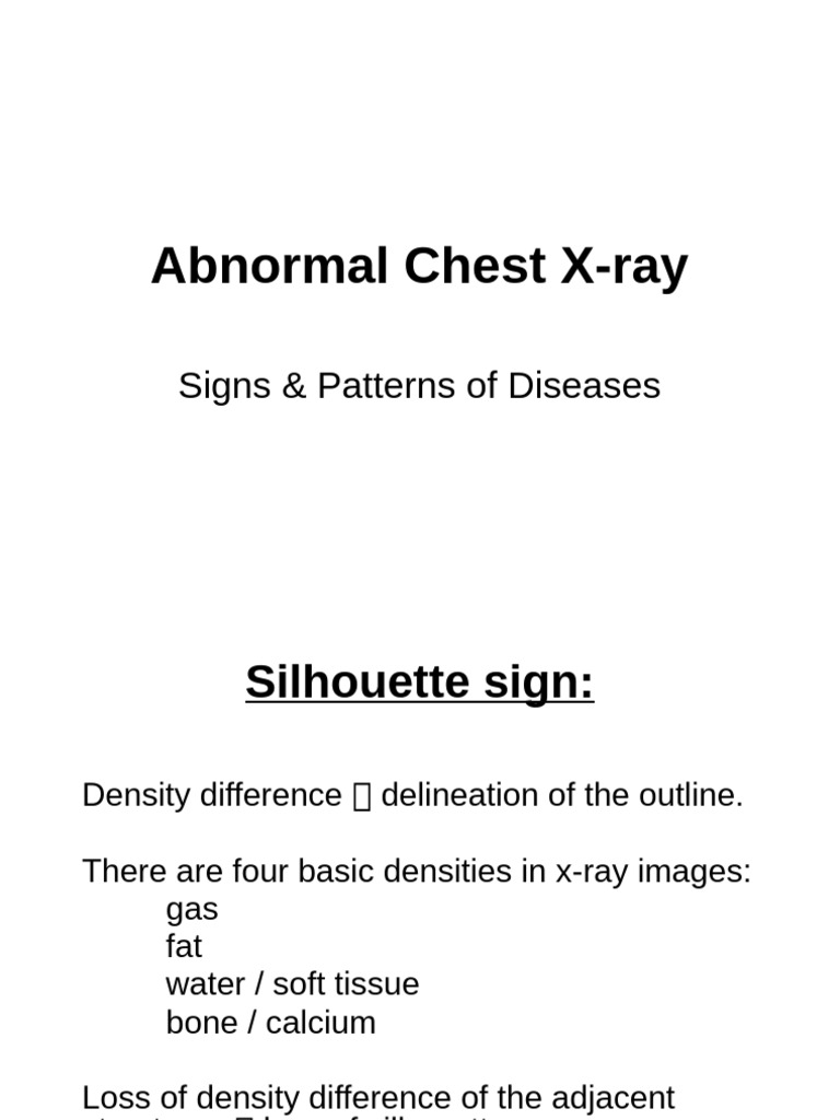 Signs of Abnormal Chest X-rays | PDF | Lung | Thorax
