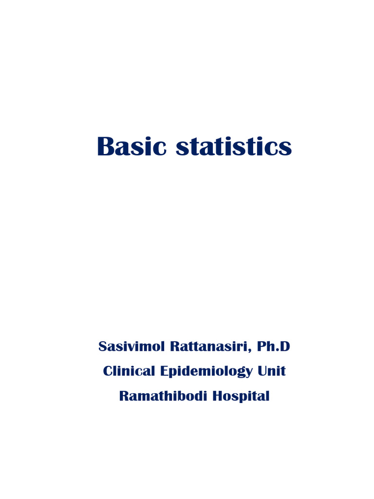 Manual Basic - Statistics | PDF