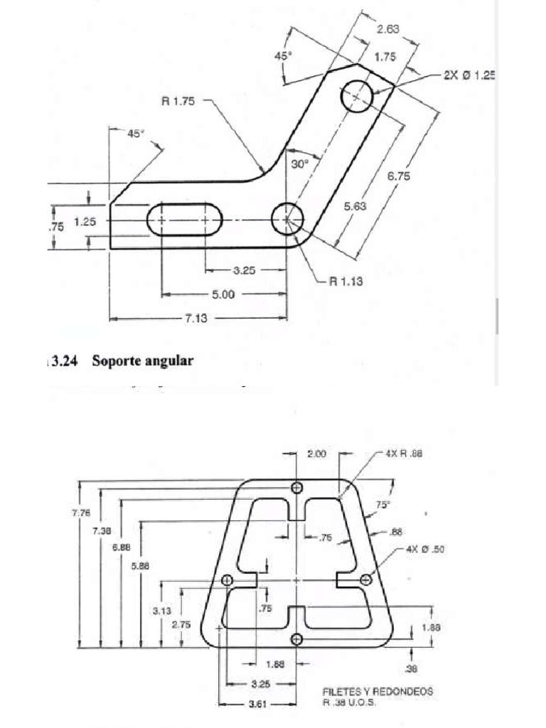 Ejercicios de AutoCAD | PDF