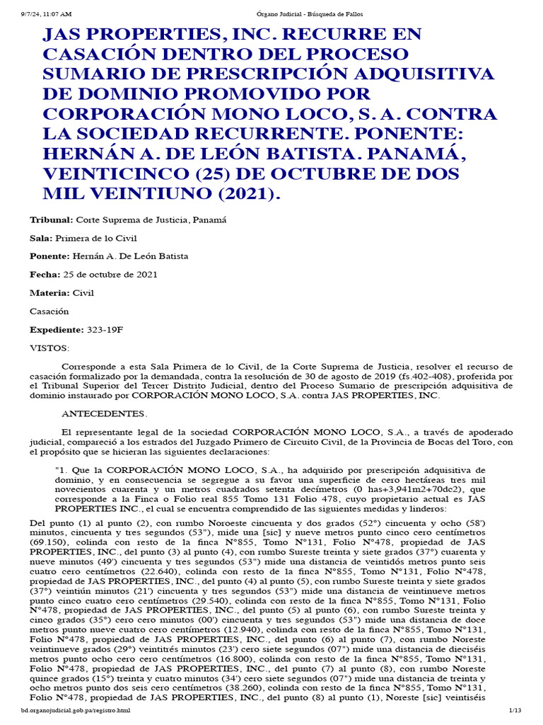 Órgano Judicial - Búsqueda de Fallos2 | PDF | Posesión (Ley) | Posesión ...