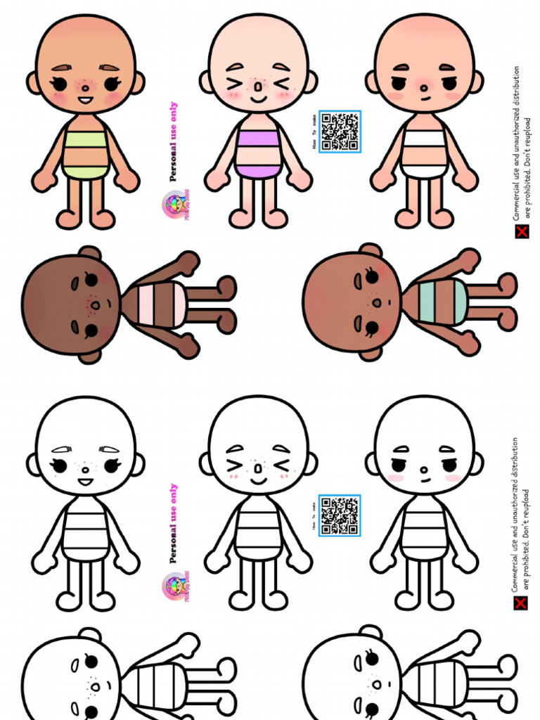 Toca Boca Dolls DIY Book - PPW | PDF