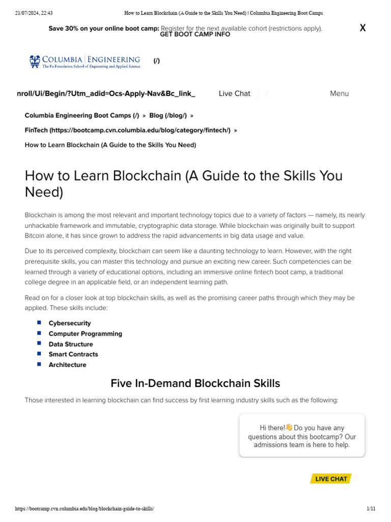 How To Learn Blockchain (A Guide To The Skills You Need) | PDF | Computer Security | Security