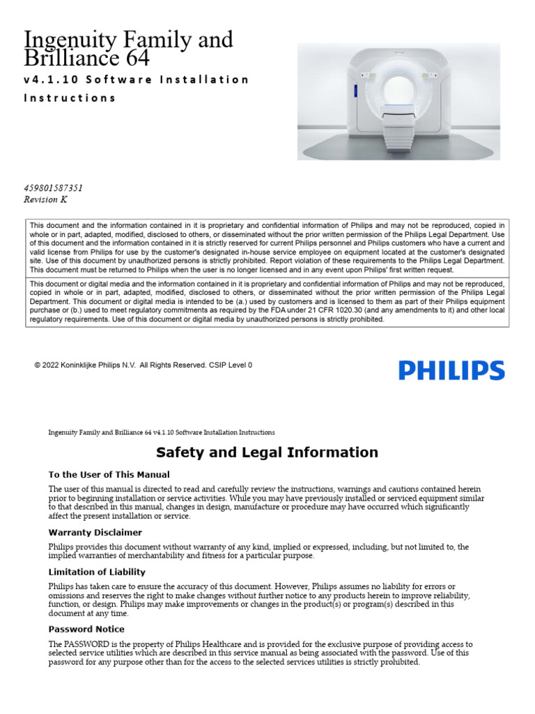 Philips Ingenuity 64 Software Guide | PDF | Gamma Ray | X Ray
