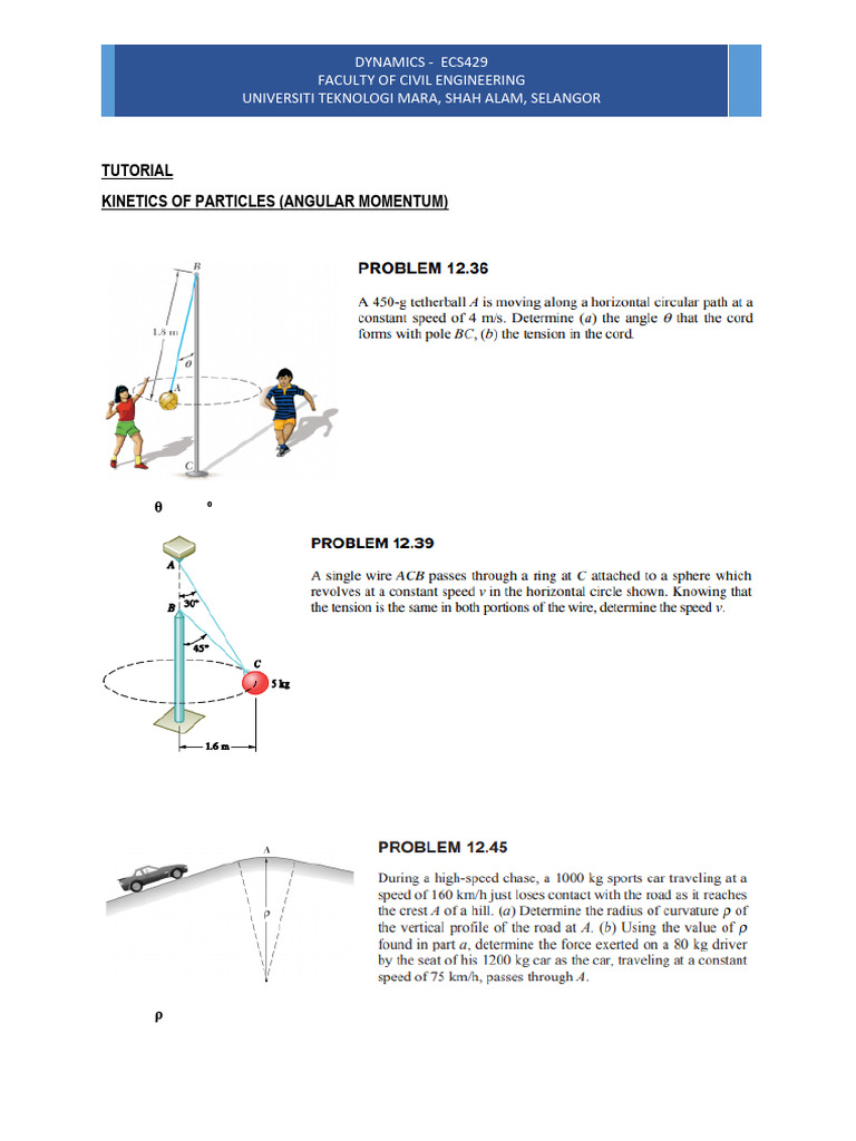 Tutorial (Angular Momentum) | PDF