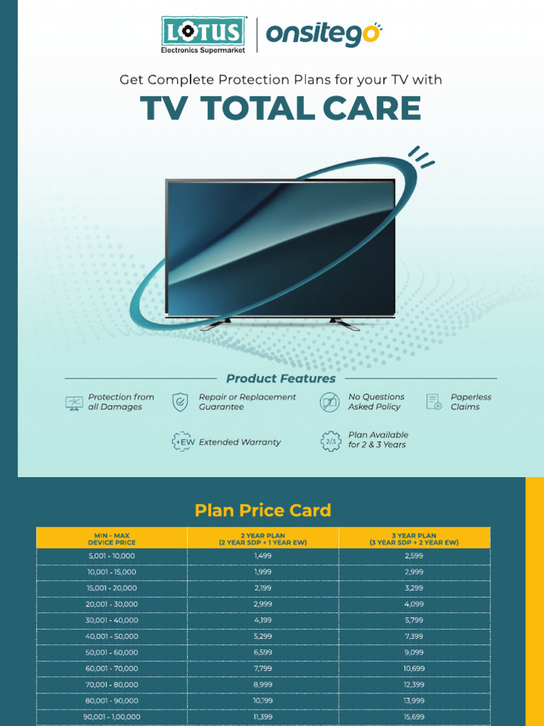 TV TC Price Cards | PDF