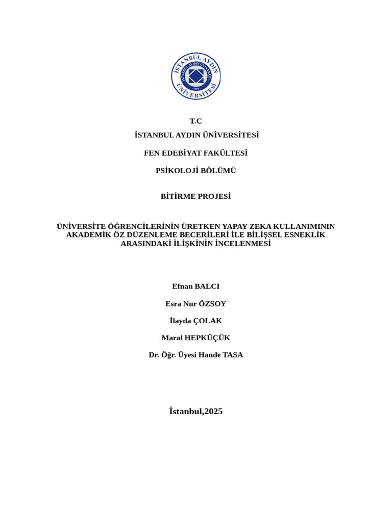 TEZ Esra Maral Efnan Ilayda 16.06.2025 | PDF