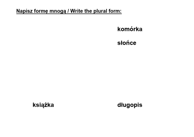 Plural - Homework | PDF