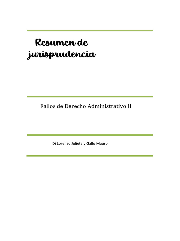 Resumen de Los Fallos | PDF | Dominio eminente | Daños y perjuicios