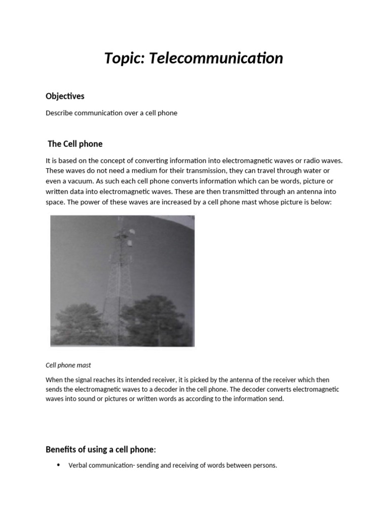 Understanding Cell Phone Communication | PDF