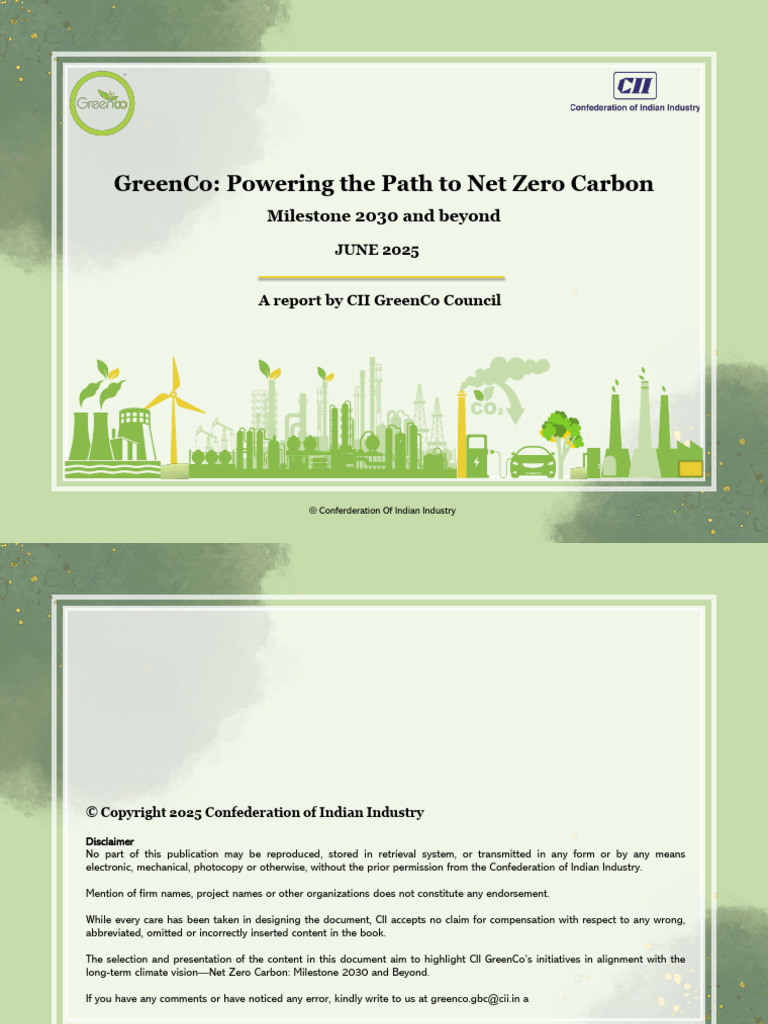 CII GreenCo - Powering The Path To Net-Zero | PDF | Climate Change ...