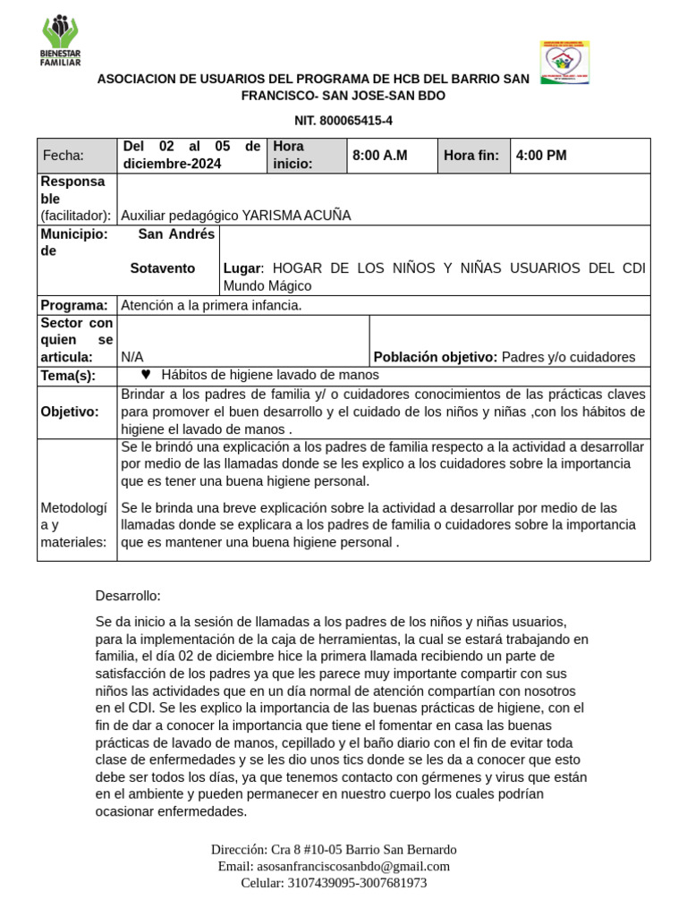 Acta Individual - Yarisma | PDF