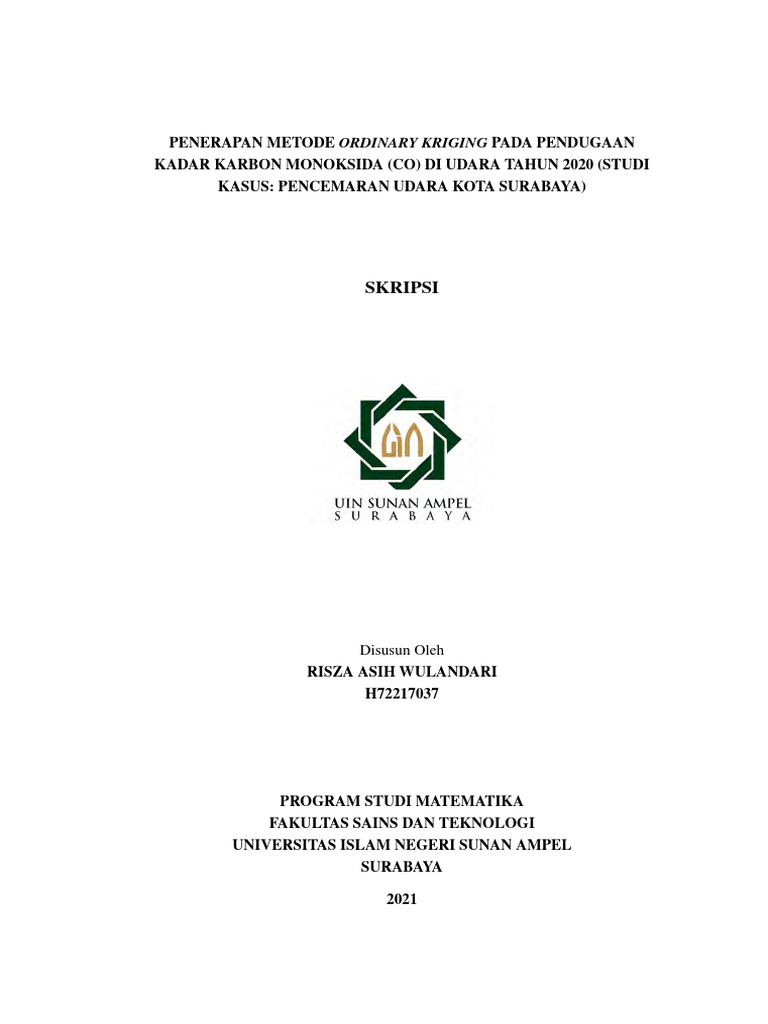 Penerapan Ordinary Kriging Pada Pendugaan Variabel | PDF