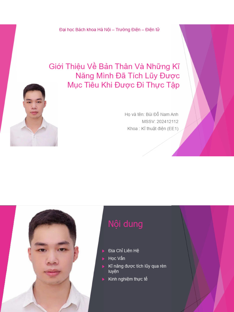 Bùi Đ Nam Anh 202412112 Gioi Thieu Ban Than | PDF