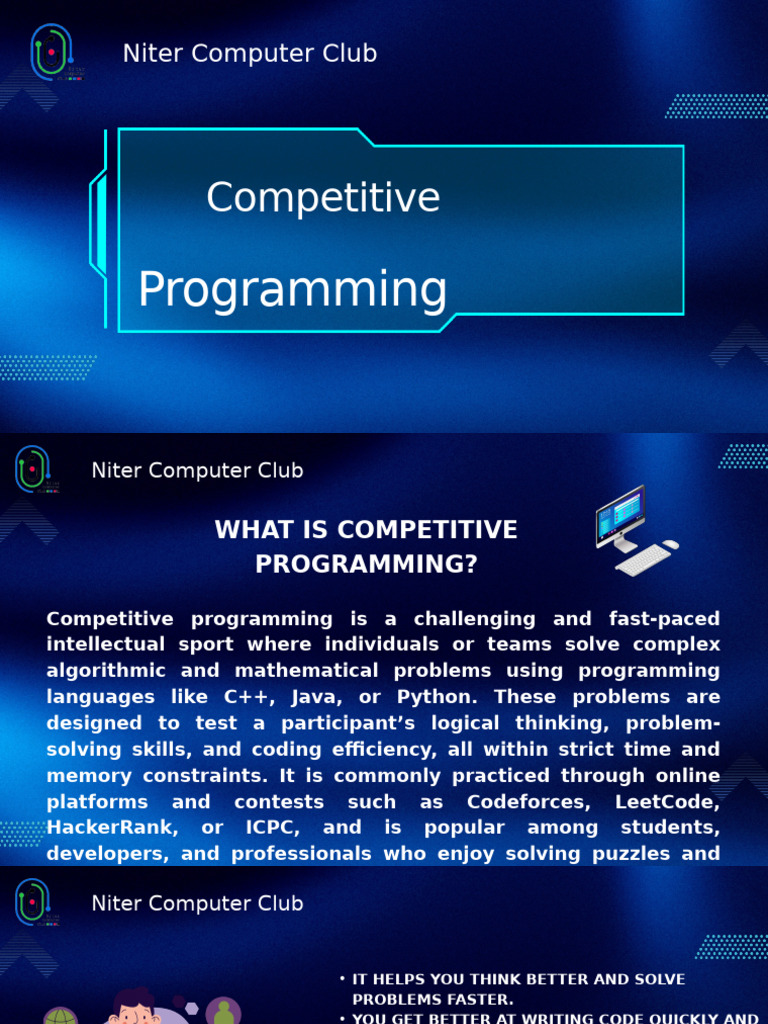 NCC CP Presentation | PDF | Computer Programming | Theoretical Computer Science