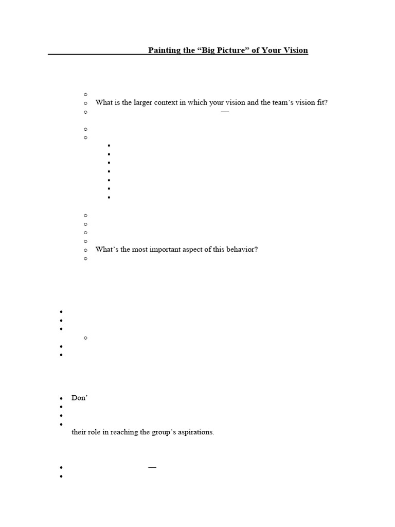 Lecture 7 - Creating Vision Exercise | PDF | Image | Business