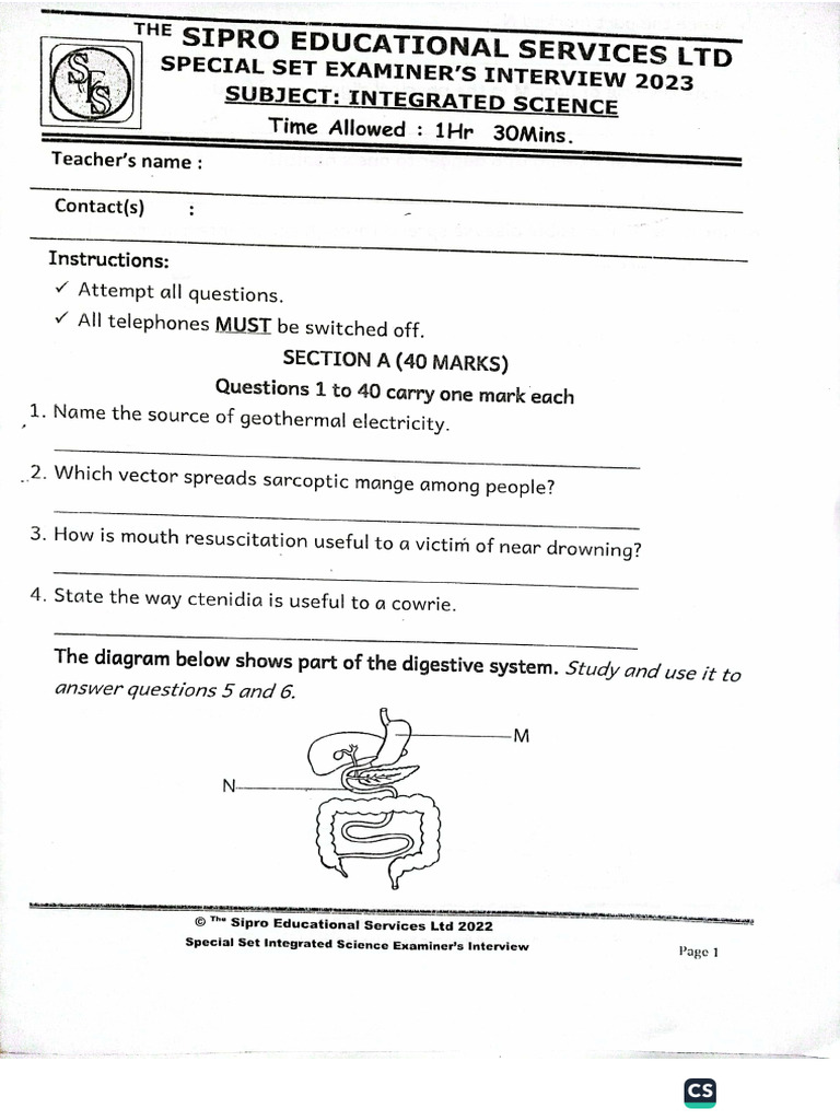 Sipro Scie Examiners Interview | PDF
