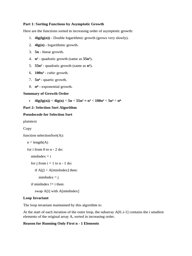 Algorisms Written Assignment Unit 2 | PDF