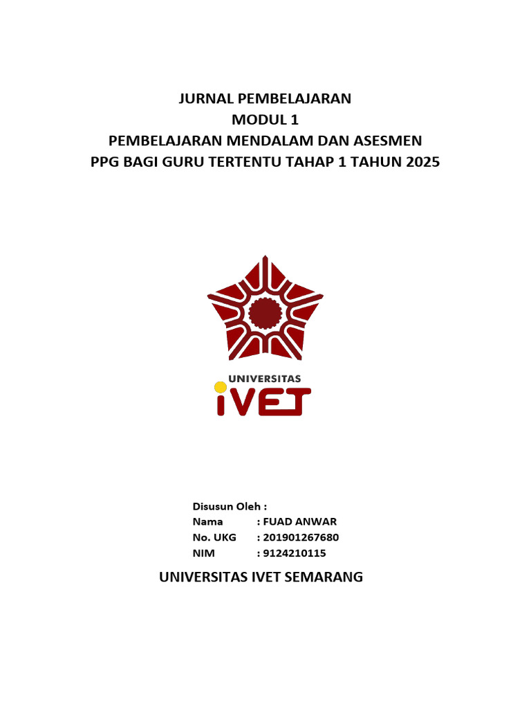 Contoh Cover PPG Guru Tertentu 2025 | PDF