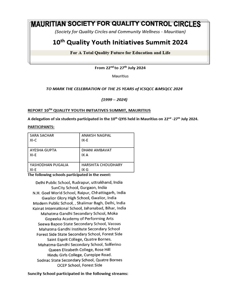 Qyis Mauritius Report 2024 | PDF | Mauritius