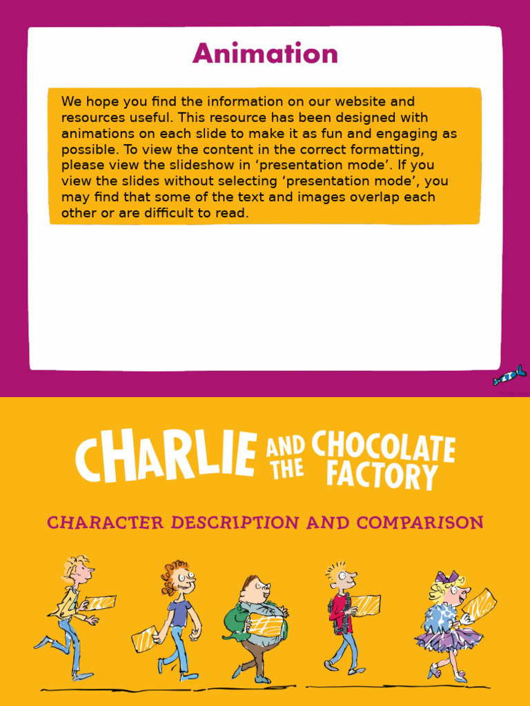 Character Comparisons in Charlie's World | PDF
