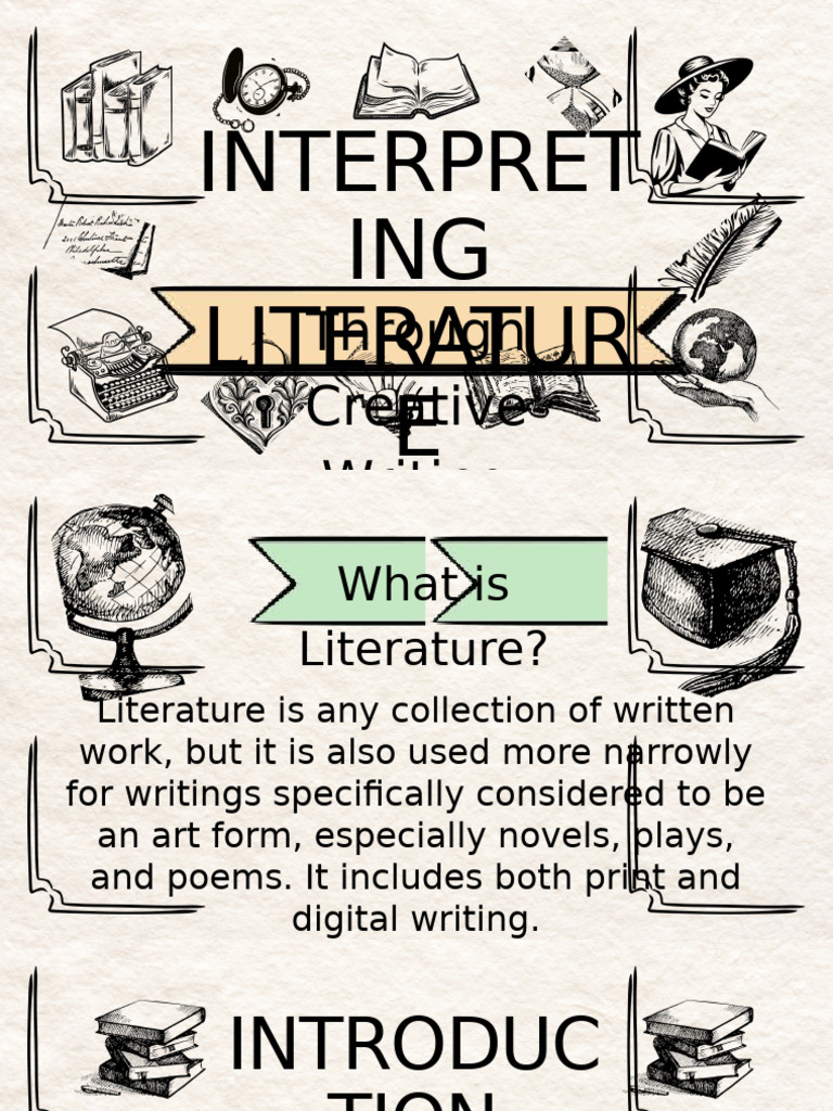 Literary Periods Historical Timeline Presentation in Beige Black ...