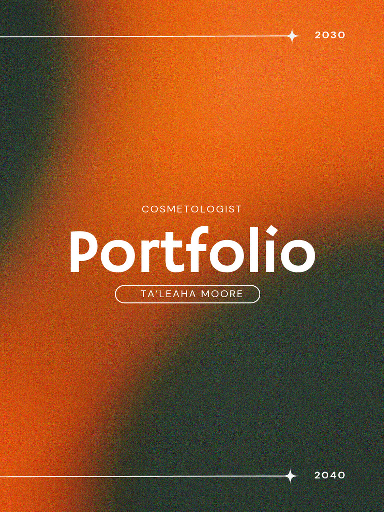 Orange and Black Gradient Portfolio Cover Page | PDF