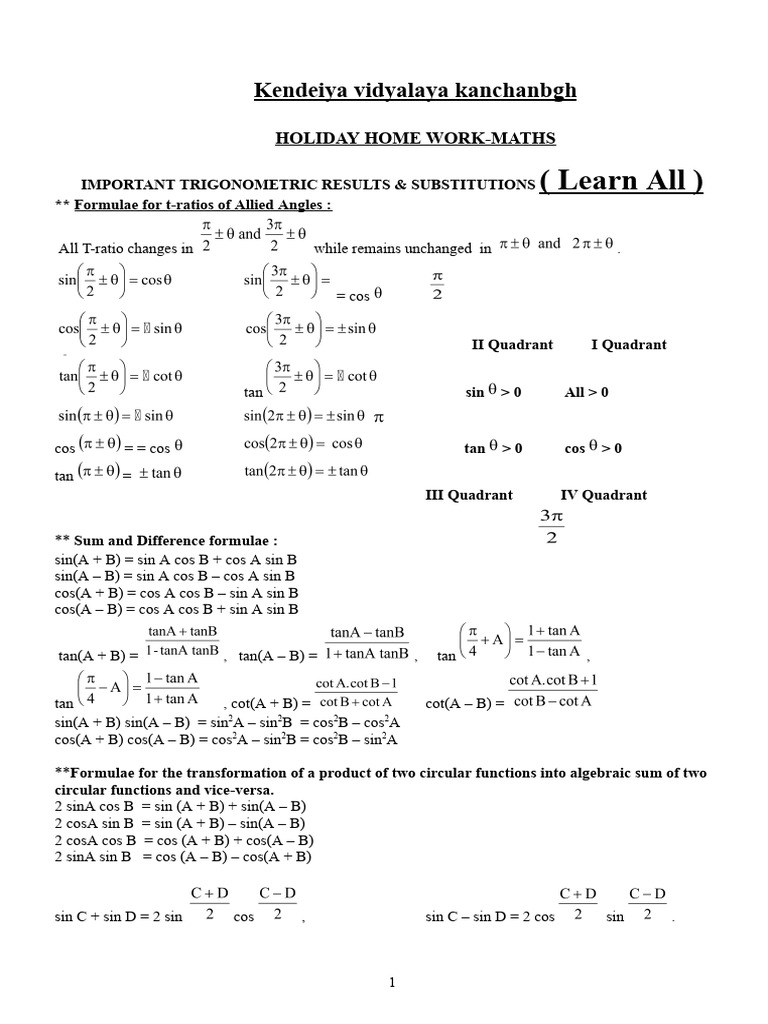 Holiday Homework Maths Class Xii | PDF | Function (Mathematics) | Mathematical Analysis