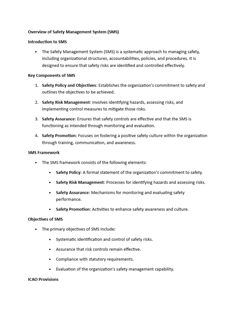 Overview of Safety Management System | PDF | Risk Management | Crisis ...