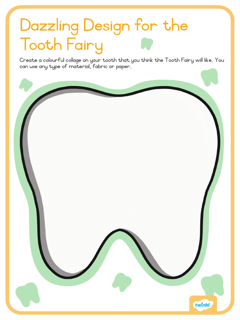 Dazzling Design For The Tooth Fairy Activity Sheet | PDF