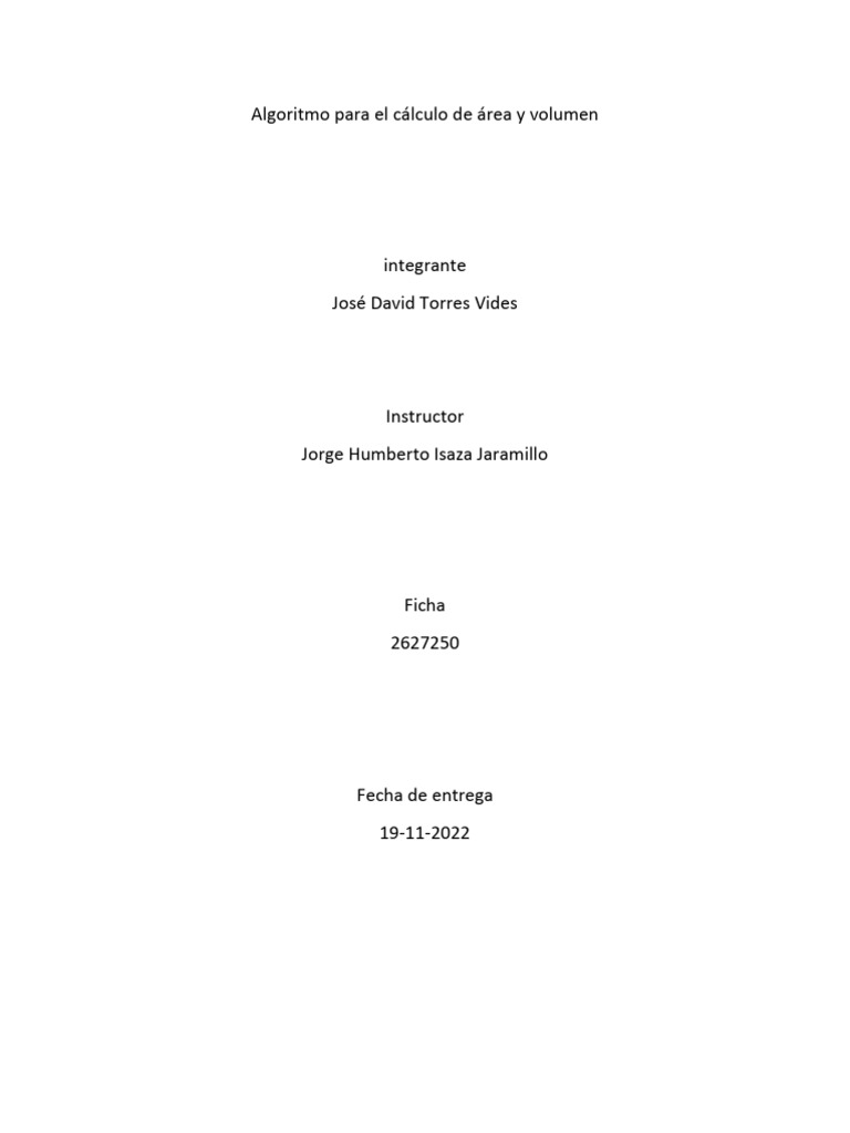 Algoritmo para El Cálculo de Solido Irregular | PDF