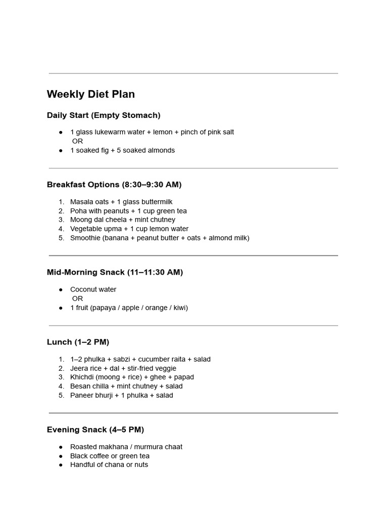 Diet Plan | PDF