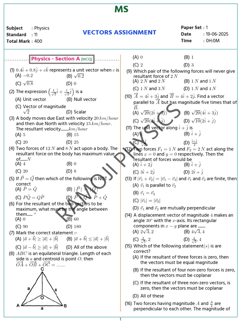 VECTORS - Avector Problem Bit bankSSIGNMENT - 1750339557 | PDF ...