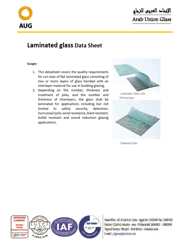 Laminated Glass Specifications Guide | PDF | Materials | Building ...