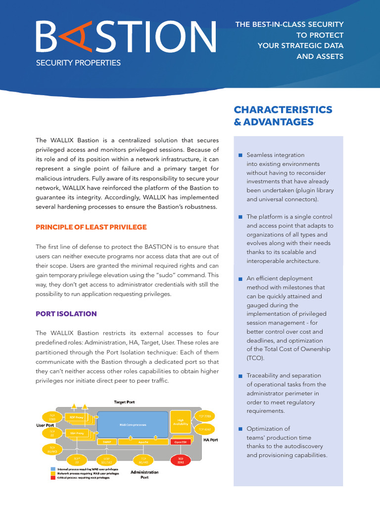 Wallix Datasheet Bastion Hardening | PDF | Transport Layer Security | Security Technology