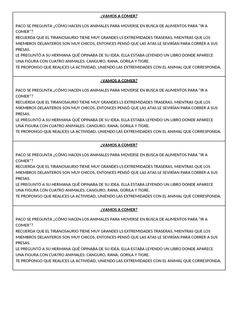 Cómo se Mueven los Animales | PDF