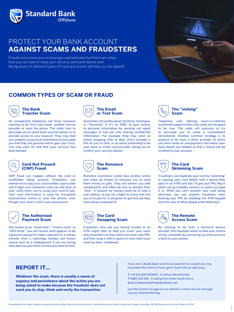 Protecting Against Bank Scams | PDF | Property Crimes | Service Industries