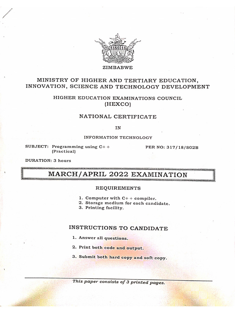 Programming Using C++ (Practical) | PDF