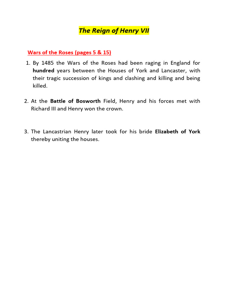 Wa0004. | PDF | House Of Tudor | Wars Of The Roses