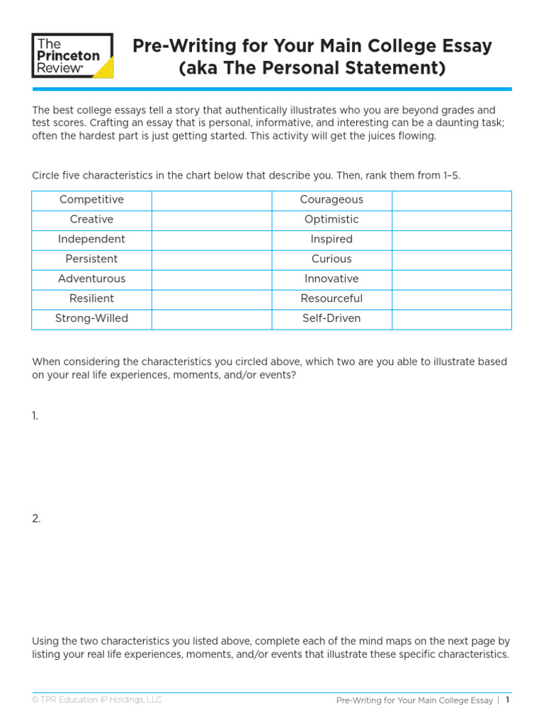 Essay Brainstorming Assignment Part 1 | PDF