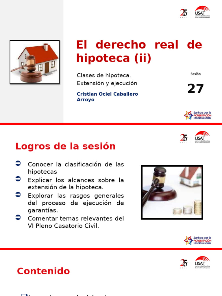 Sesión 27 | PDF | Ley de hipotecas | Ley común