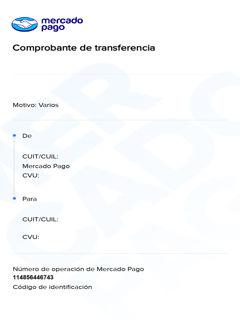 Comprobante de Transferencia: Milagros Daniela Arguello | PDF