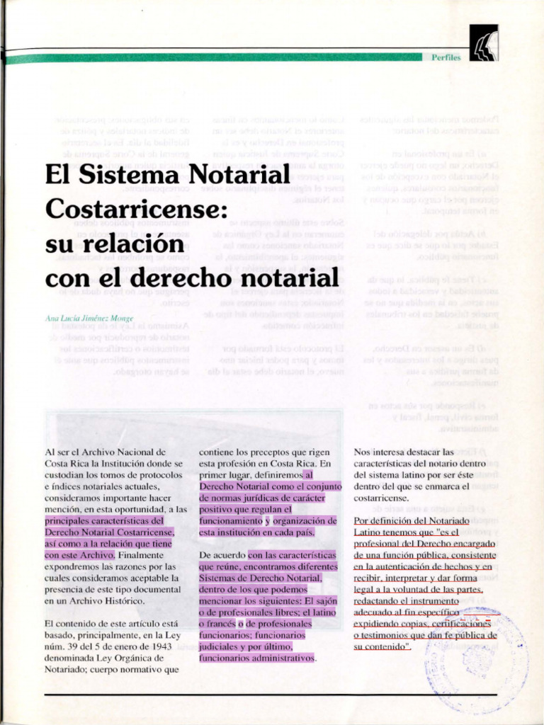 Notariado Latino y Caracteristica Notario | PDF | Derecho Civil (Common ...