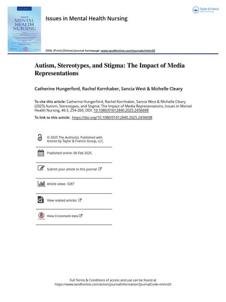 Media's Impact on Autism Stigma | PDF | Autism | Social Stigma