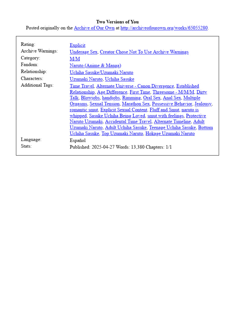 Two Versions of You | PDF