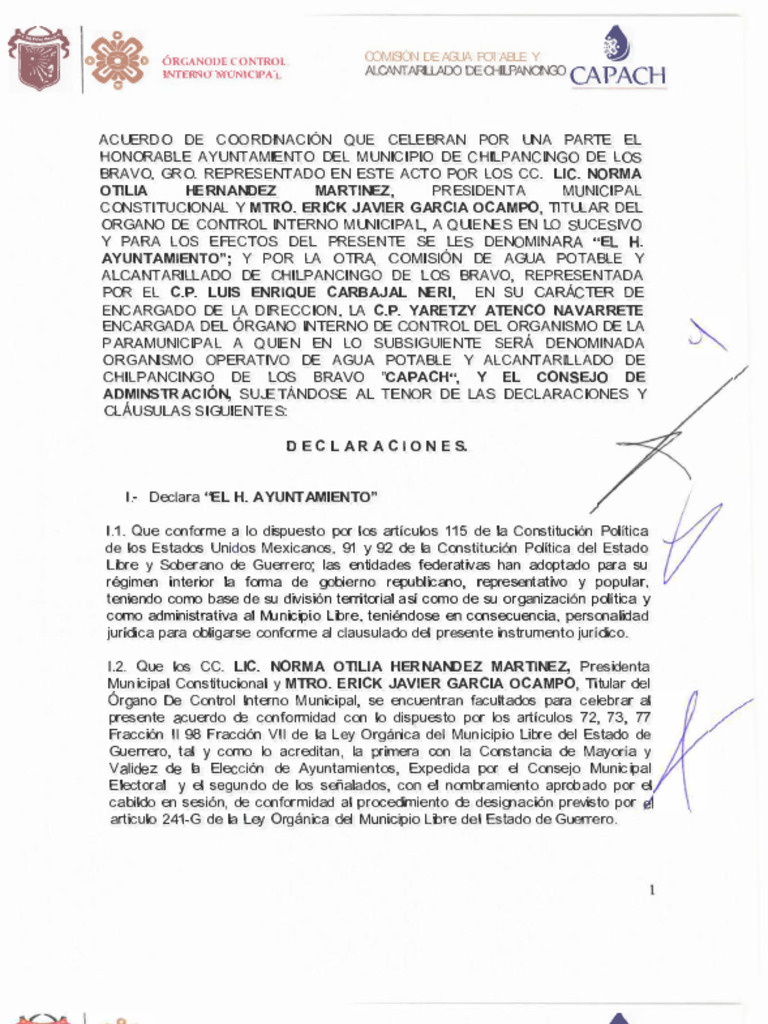 Acuerdo CAPACH | PDF