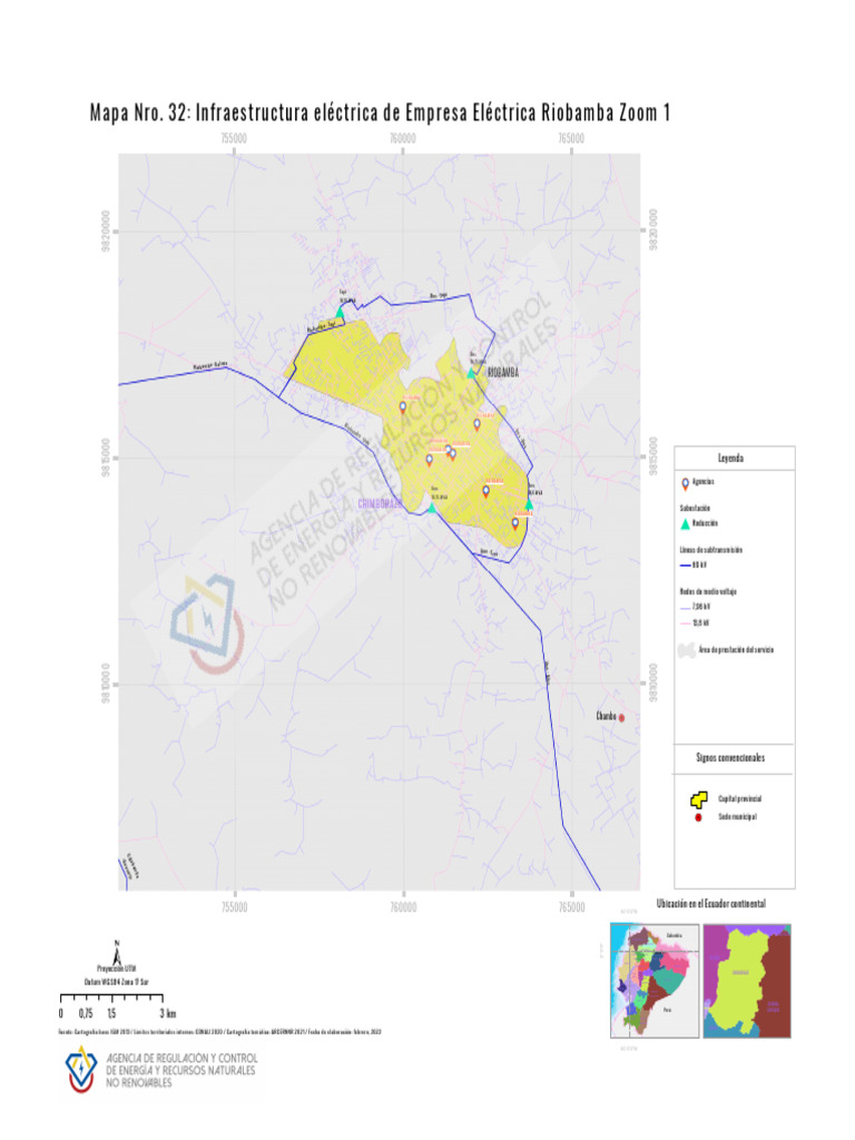 Mapa de Infraestructura Electrica de E.E. Riobamba Zoom1 | PDF ...