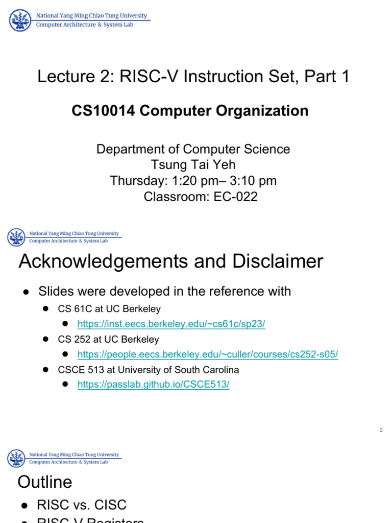 RISC CISC Lecture 12062025 043546pm | PDF | Central Processing Unit | Computer Hardware