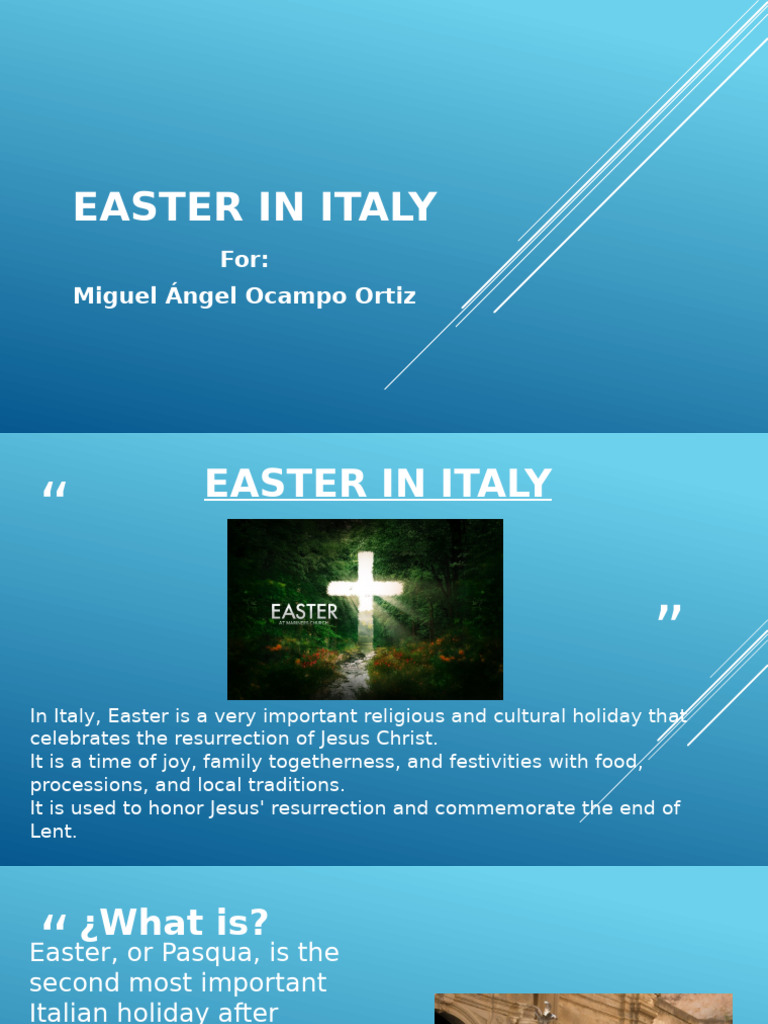 Easter Traditions and Celebrations in Italy | PDF
