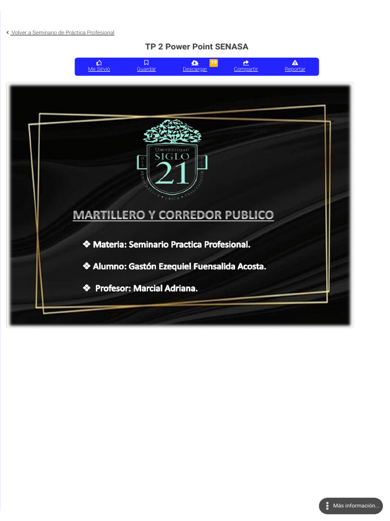 Presentación Tp 2 Power Point Senasa Seminario De Práctica
